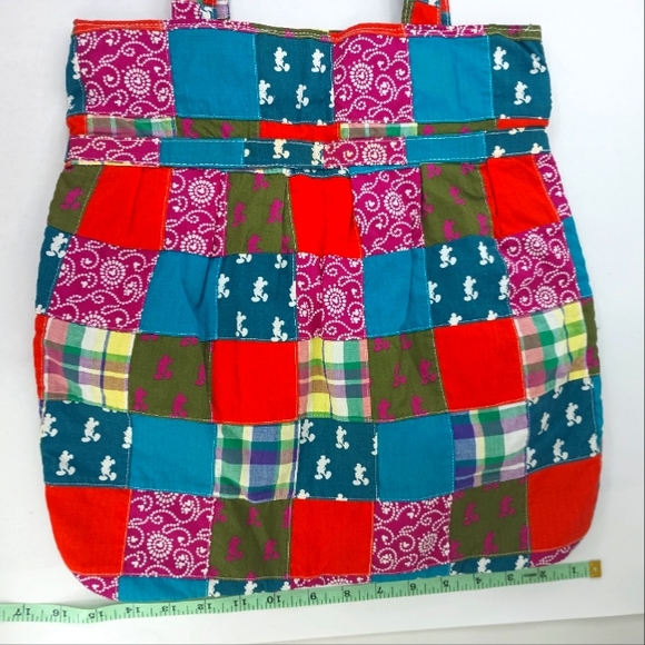 Disney | Bags | Disney Parks Mickey Mouse Patchwork Quilt Tote Bag ...